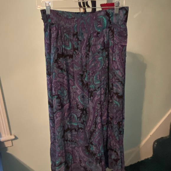 Michelle Stuart | Skirts | Michelle Stuart Long Purple Design Skirt ...